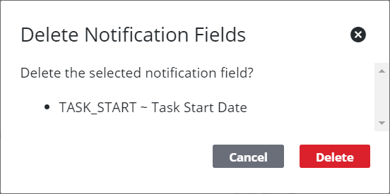 Remove a Notification Field