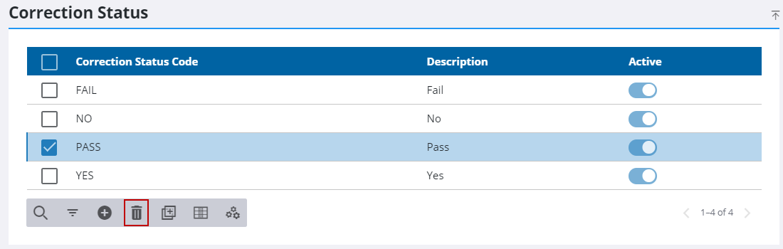 Remove a Checklist Status