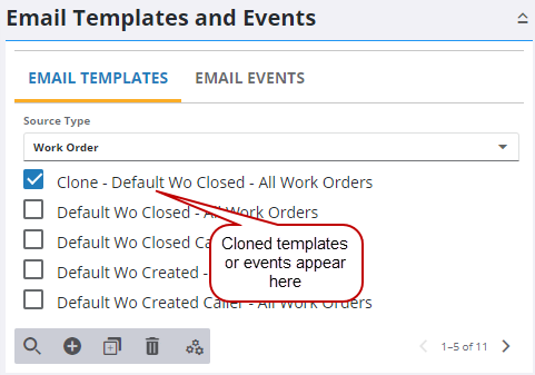 Clone an Email Template or Event