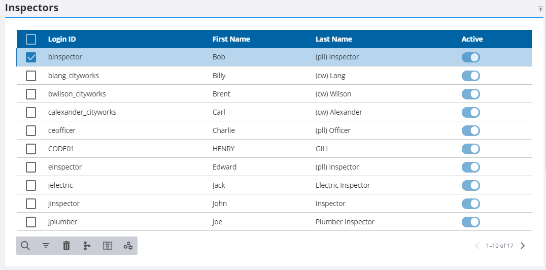 Configure an Inspector's Schedule