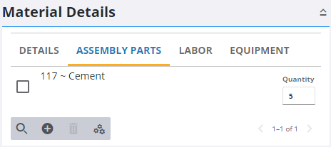 Add Assembly Parts to Material
