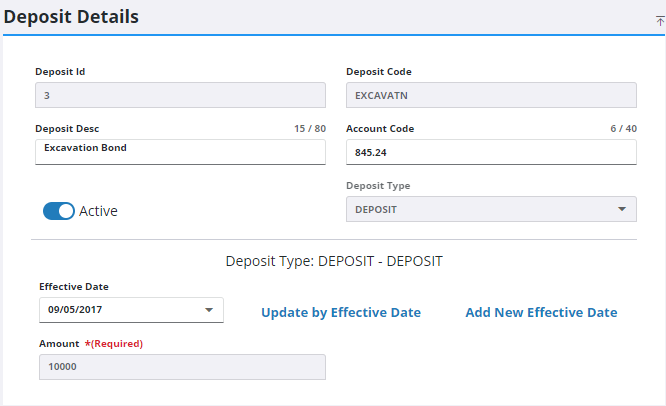 Edit a Deposit
