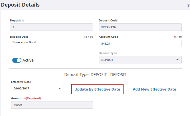 Edit a Deposit