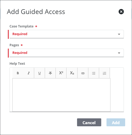 Add or Edit Guided Access