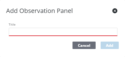 Add an Observation Panel
