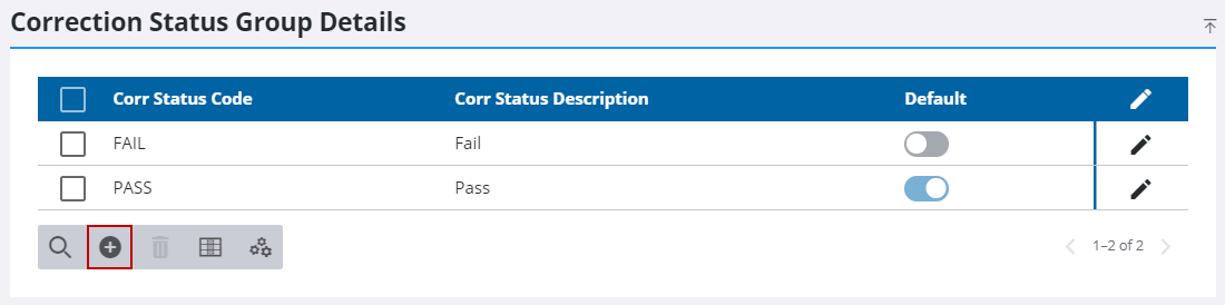 Add a Correction Status to a Checklist Status Group