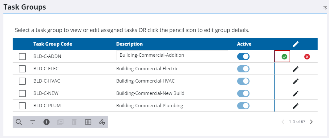 Edit a Task Group