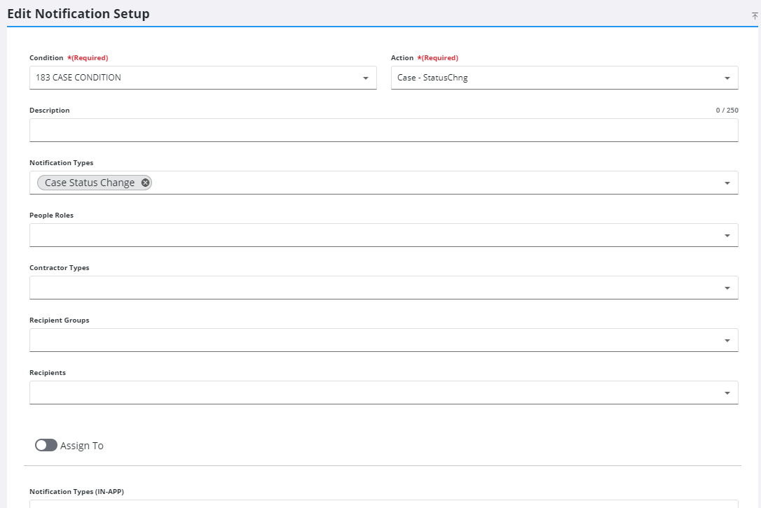 Edit a Notification Setup