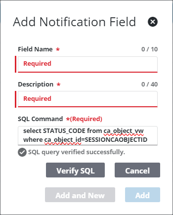 Add a Notification Field