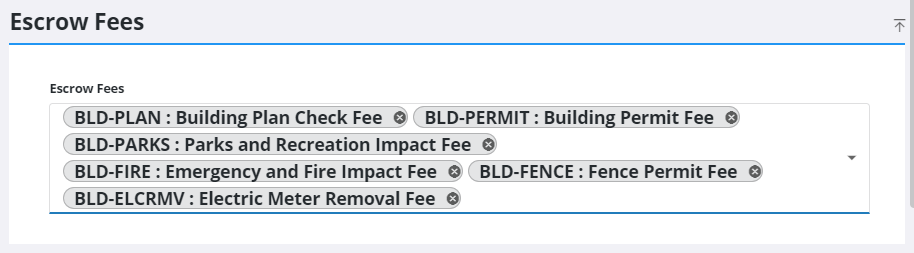 Configure Escrow Fees