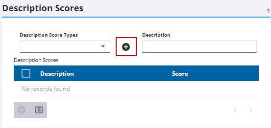 Configure Description Scores