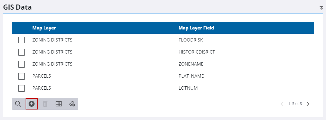 Configure GIS Data on a Case Template