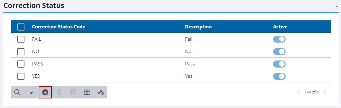 Add a Correction Status
