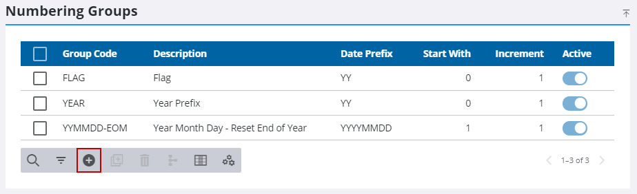 Add a Numbering Group