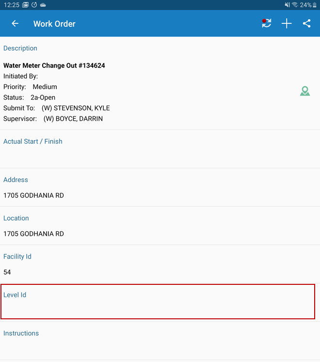 Add or Edit Level Id