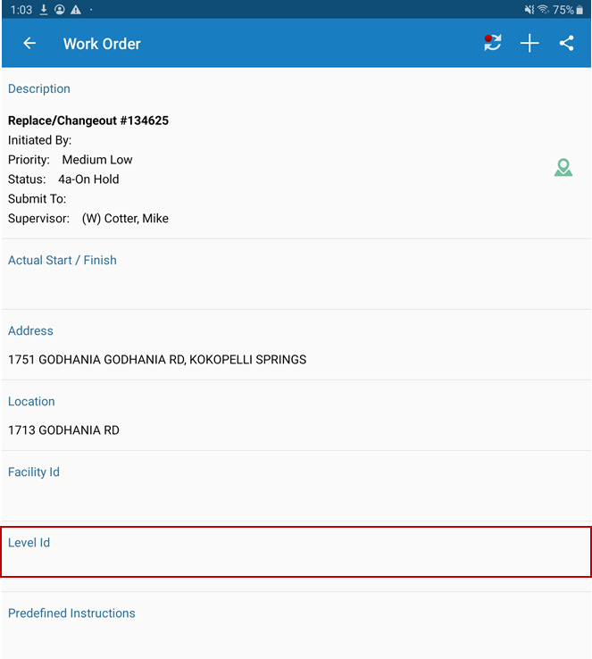 Add or Edit Level Id