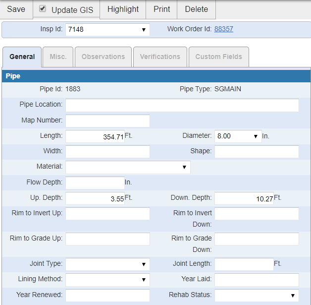 Import PACP Inspection Data
