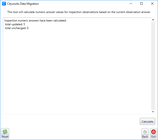 Calculate Inspection Numeric Answers Migration