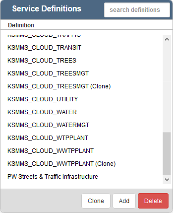 Clone Service Definitions