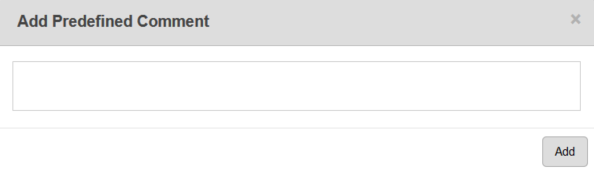 Add or Edit Predefined Comments for a Work Order Category