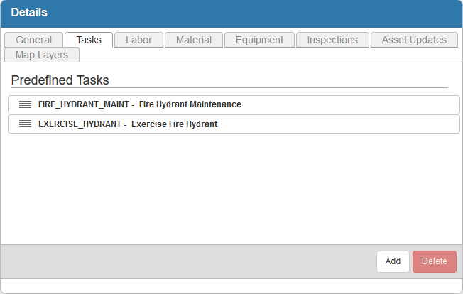 Add a Task to a Work Order Template