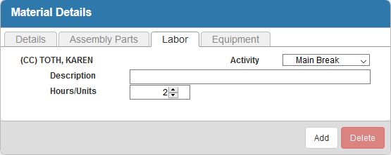 Add Labor to Material
