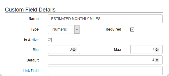 Add or Edit a Numeric Custom Field