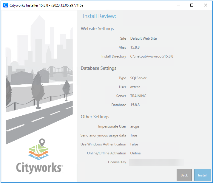 Install Cityworks