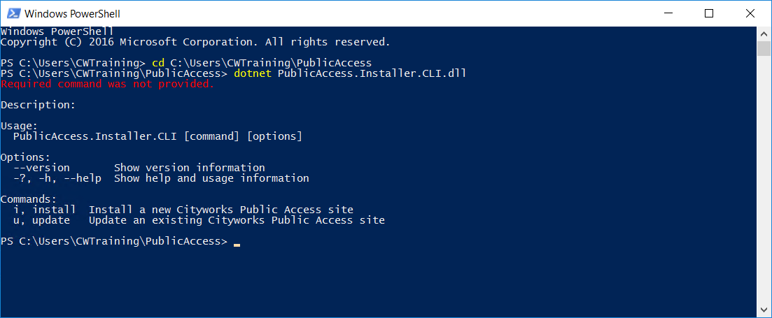 Install Public Access Using the Command Line Interface (CLI) Installer