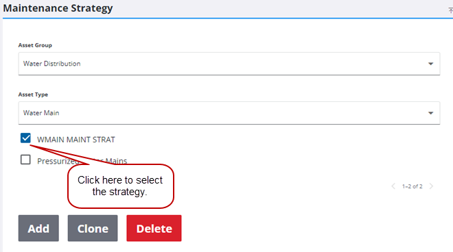 Add Maintenance Strategy