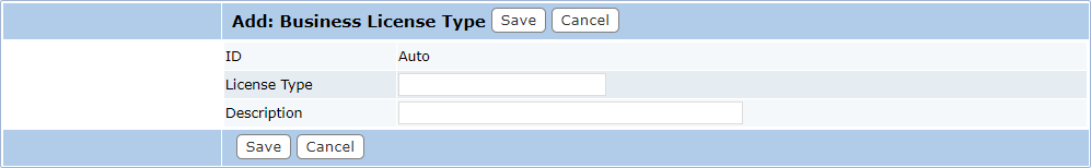 Add a License Type