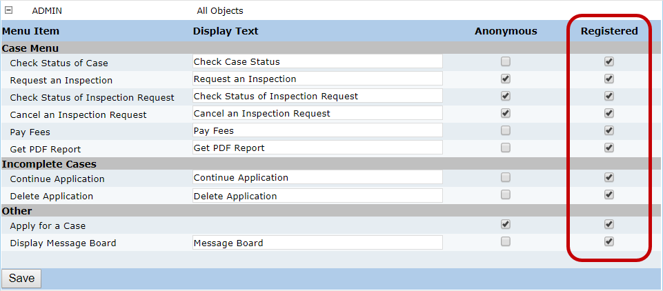 Configure Public Access Home Page