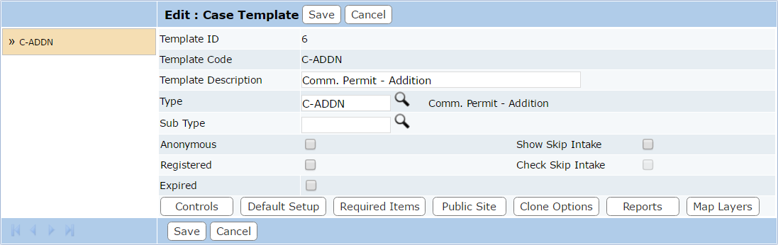 Case Template Fields