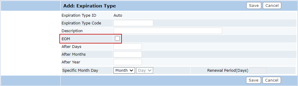 Add an Expiration Type