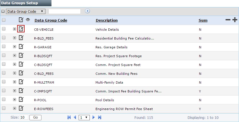 Edit a Case Data Group