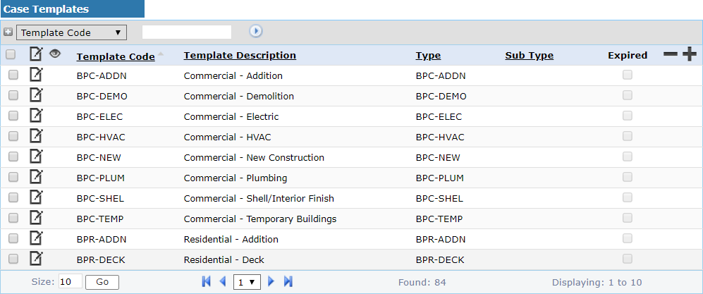 Case Templates