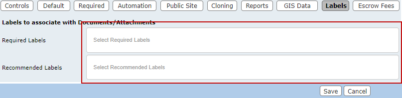 Configure Attachment Labels