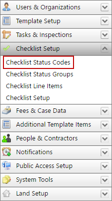 View a Checklist Status Code