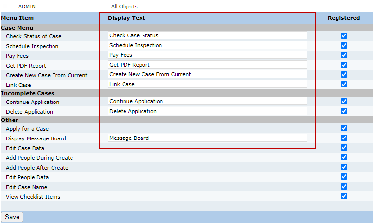 Configure Public Access Home Page