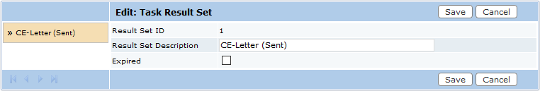 Task Results Sets Fields