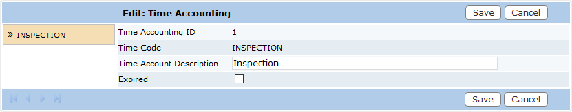 Time Accounting Fields