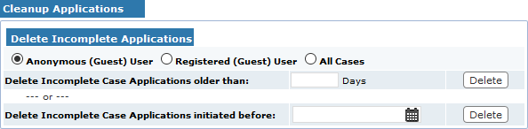 Incomplete Applications Fields