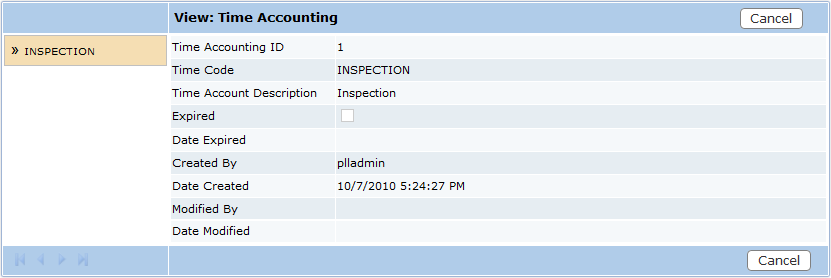View a Time Accounting Code
