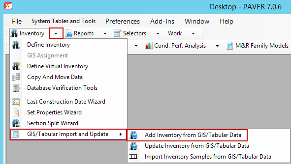 Import Files from Cityworks to PAVER