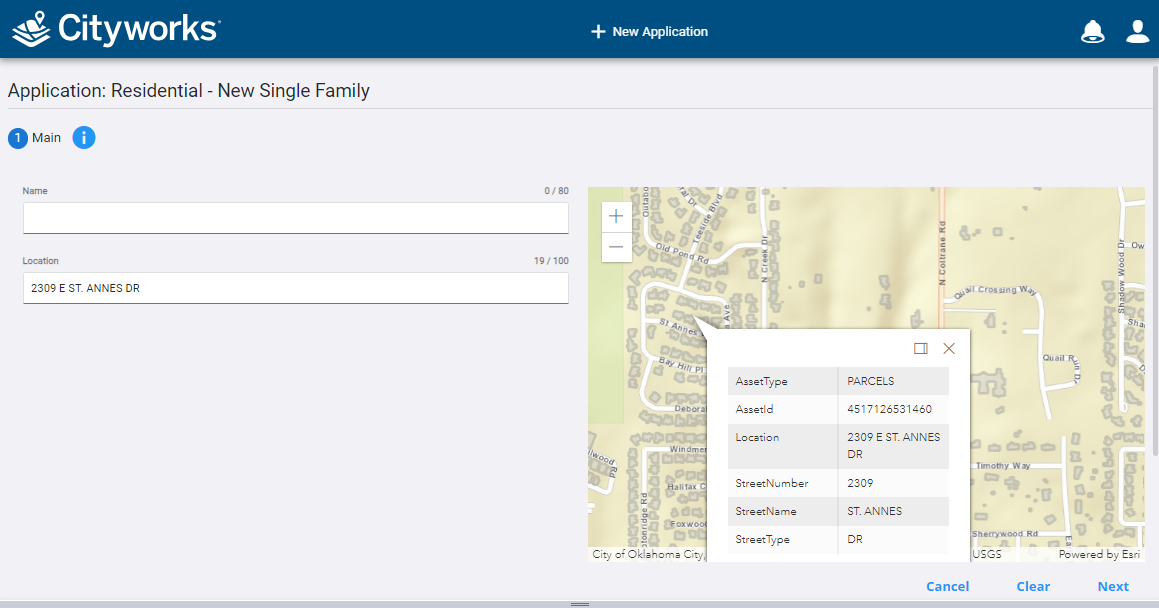 Begin a New Application