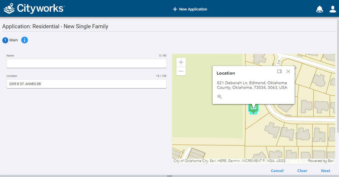 Begin a New Application