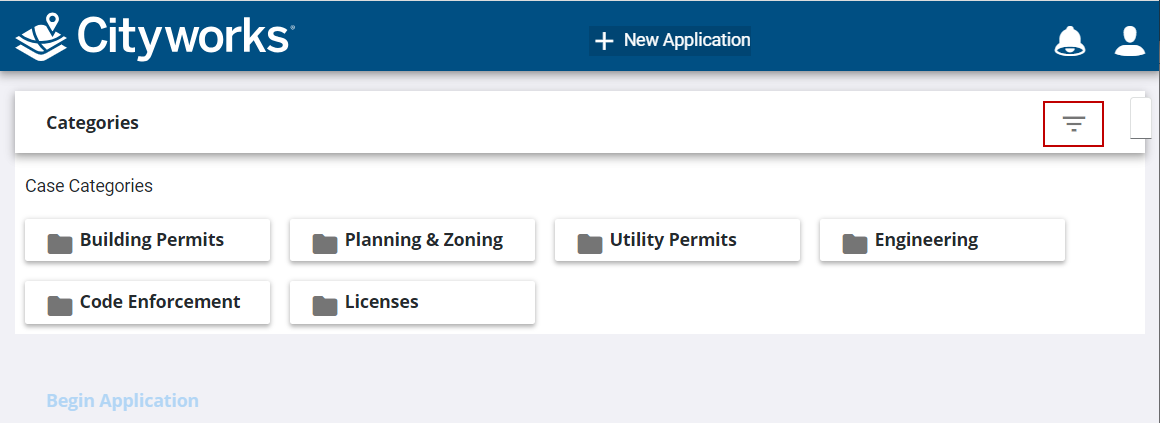 Begin a New Application