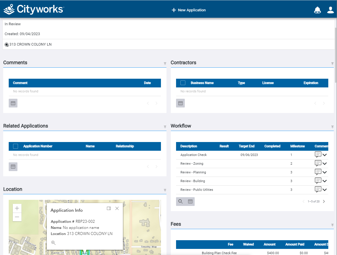 Begin a New Application