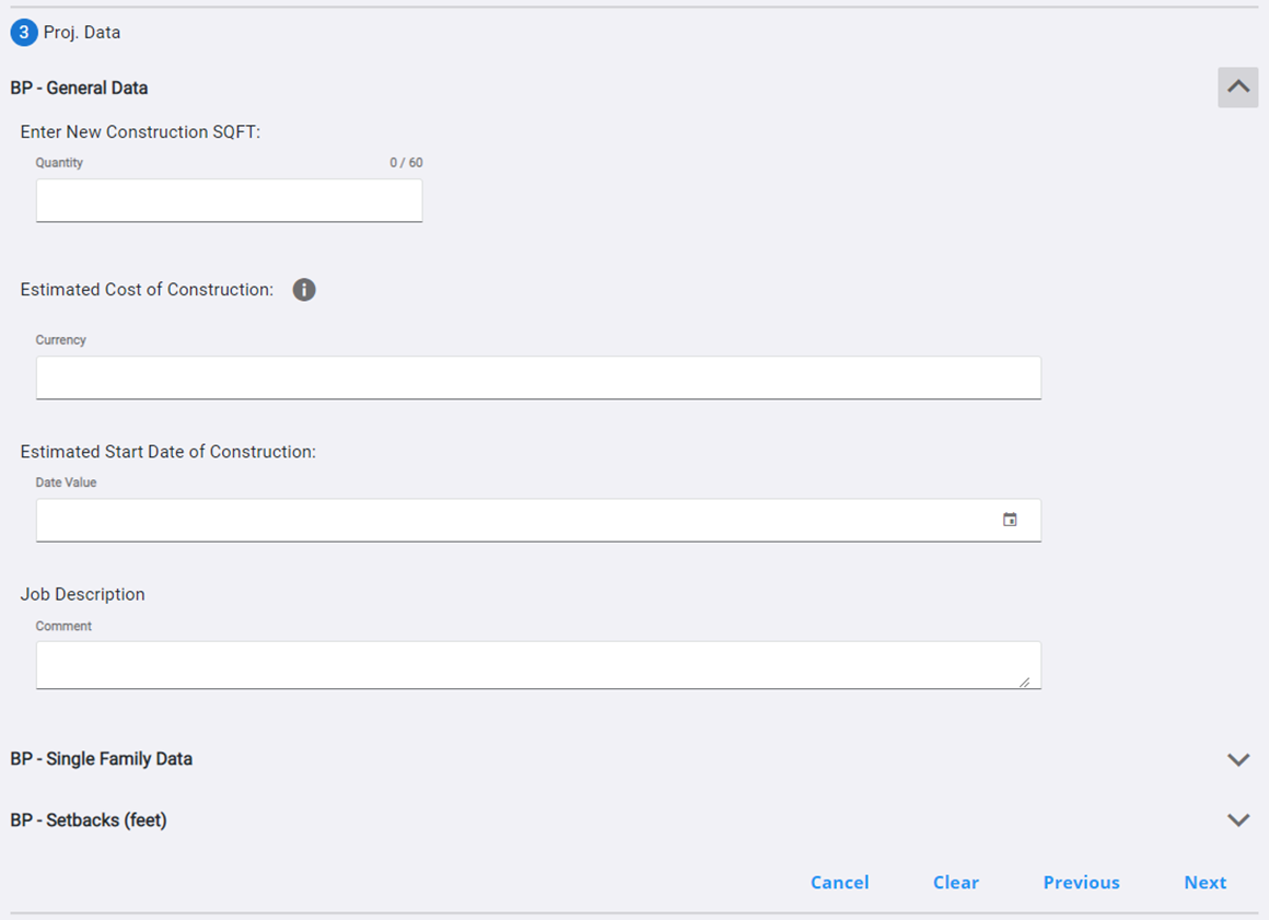 Begin a New Application