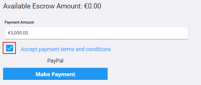 Add an Escrow Payment